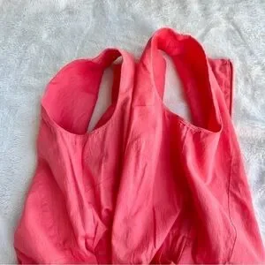hobbs | Dresses | Hobbs Linen Red Salmon Sleeveless Aline Knee Length ...